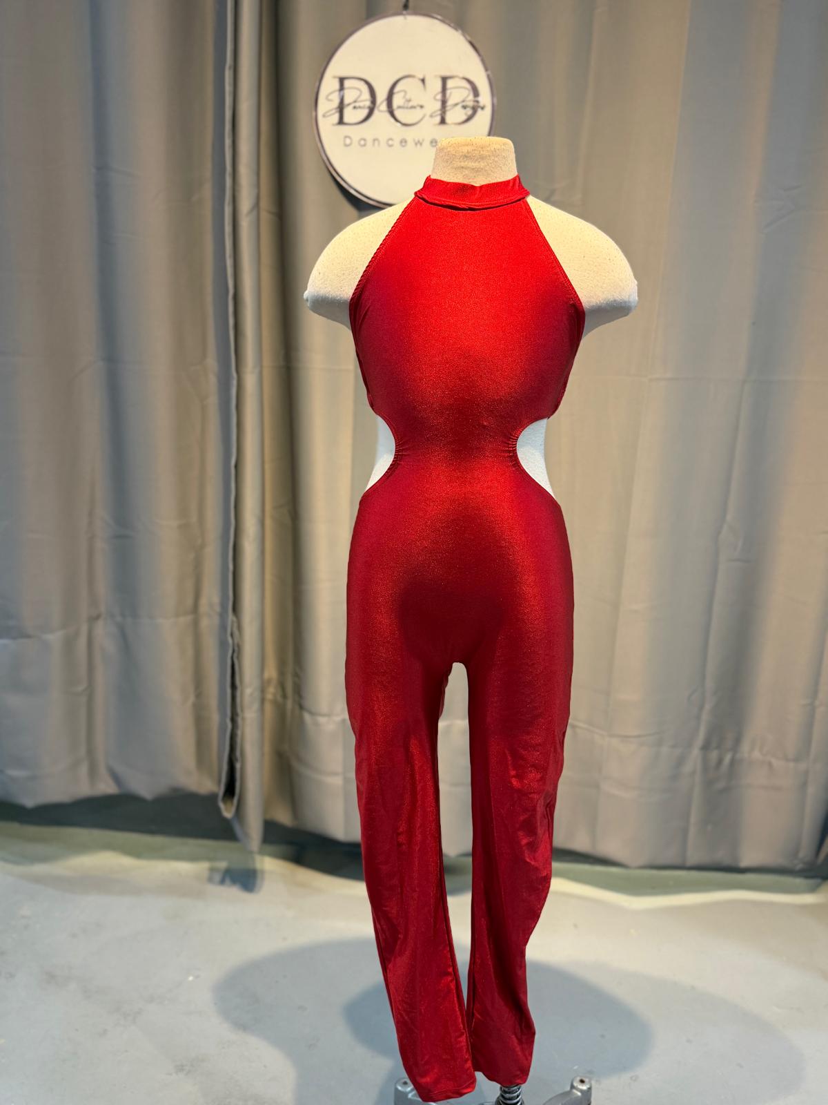 Taylor Unitard Red LC – Dance Culture Designs